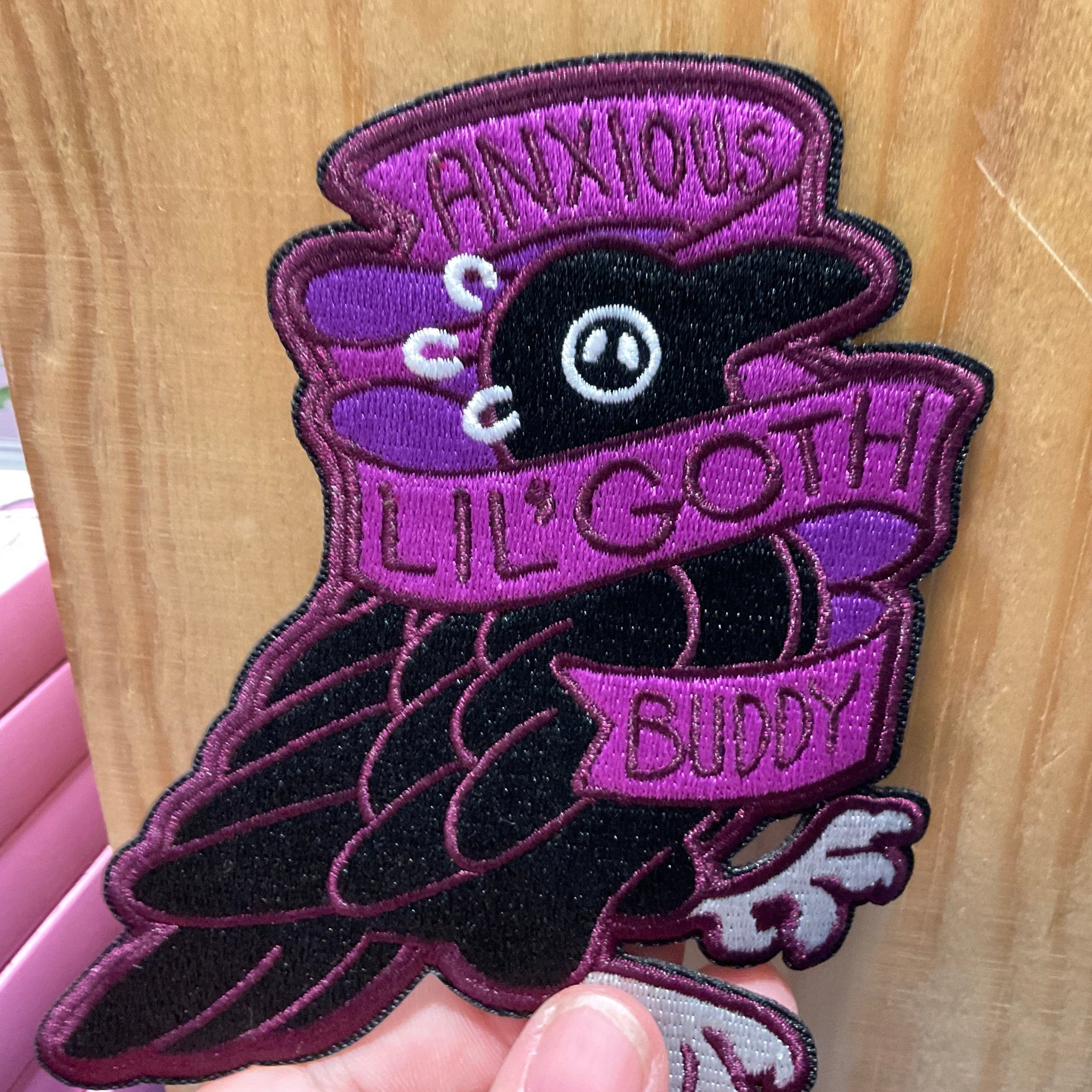 Anxious Lil' Goth Buddy patch – Fairylogue Press